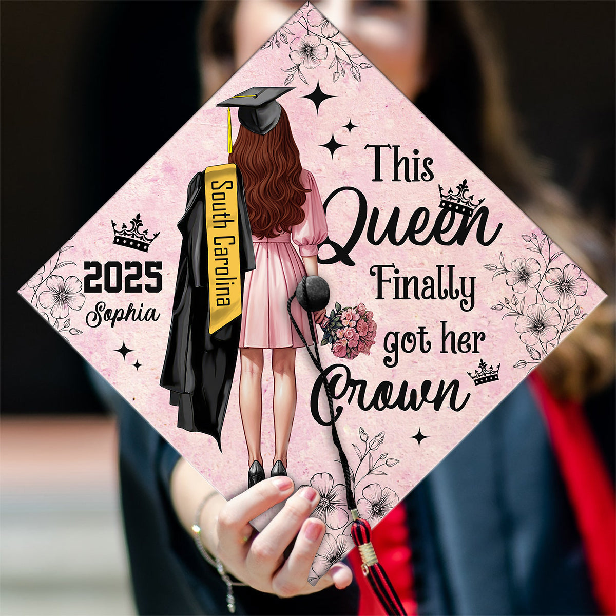 This Queen Finally Got Her Crown - Personalized Graduation Cap Topper ...