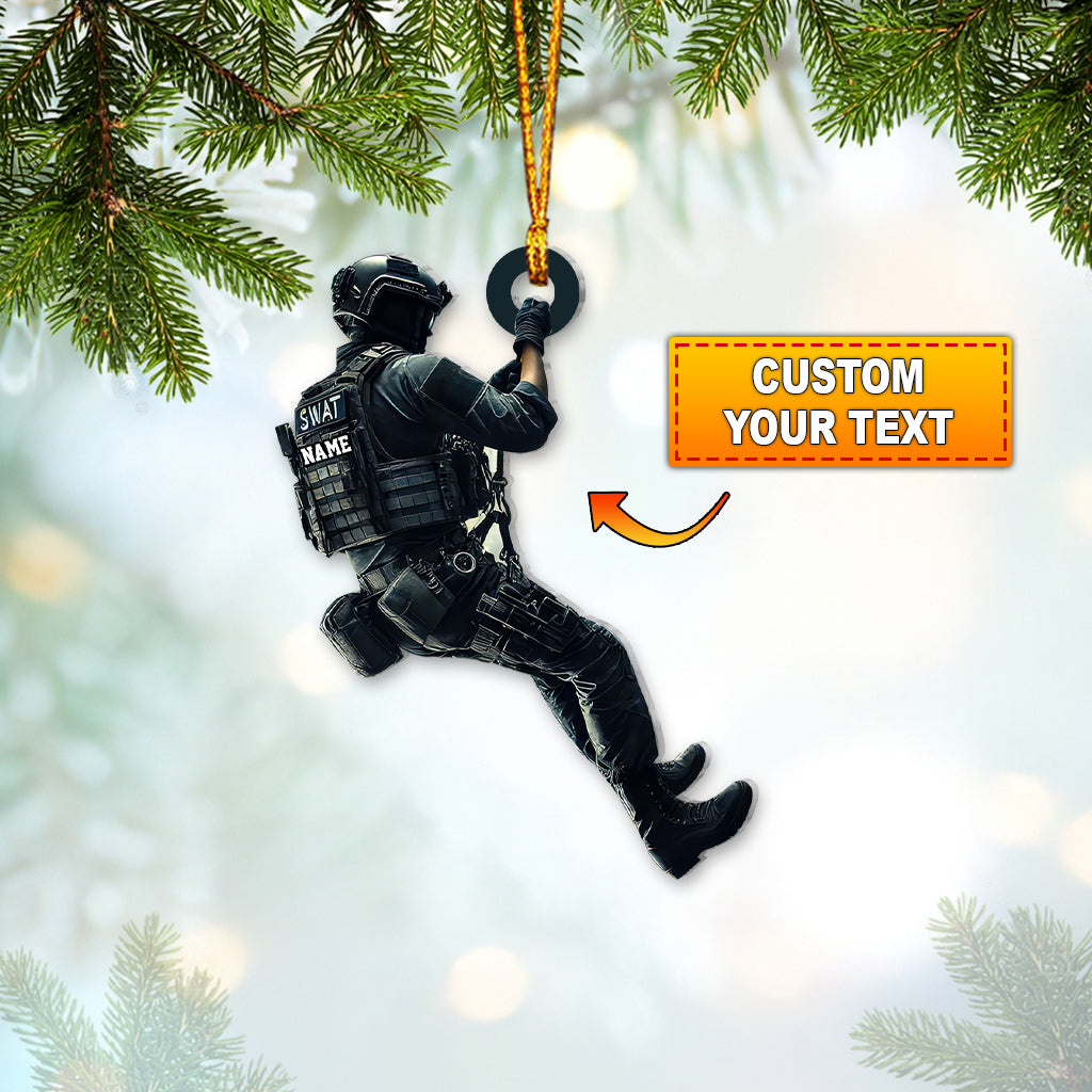 Custom Name SWAT Ornament, Gift For Swat Police - SmilingGifts