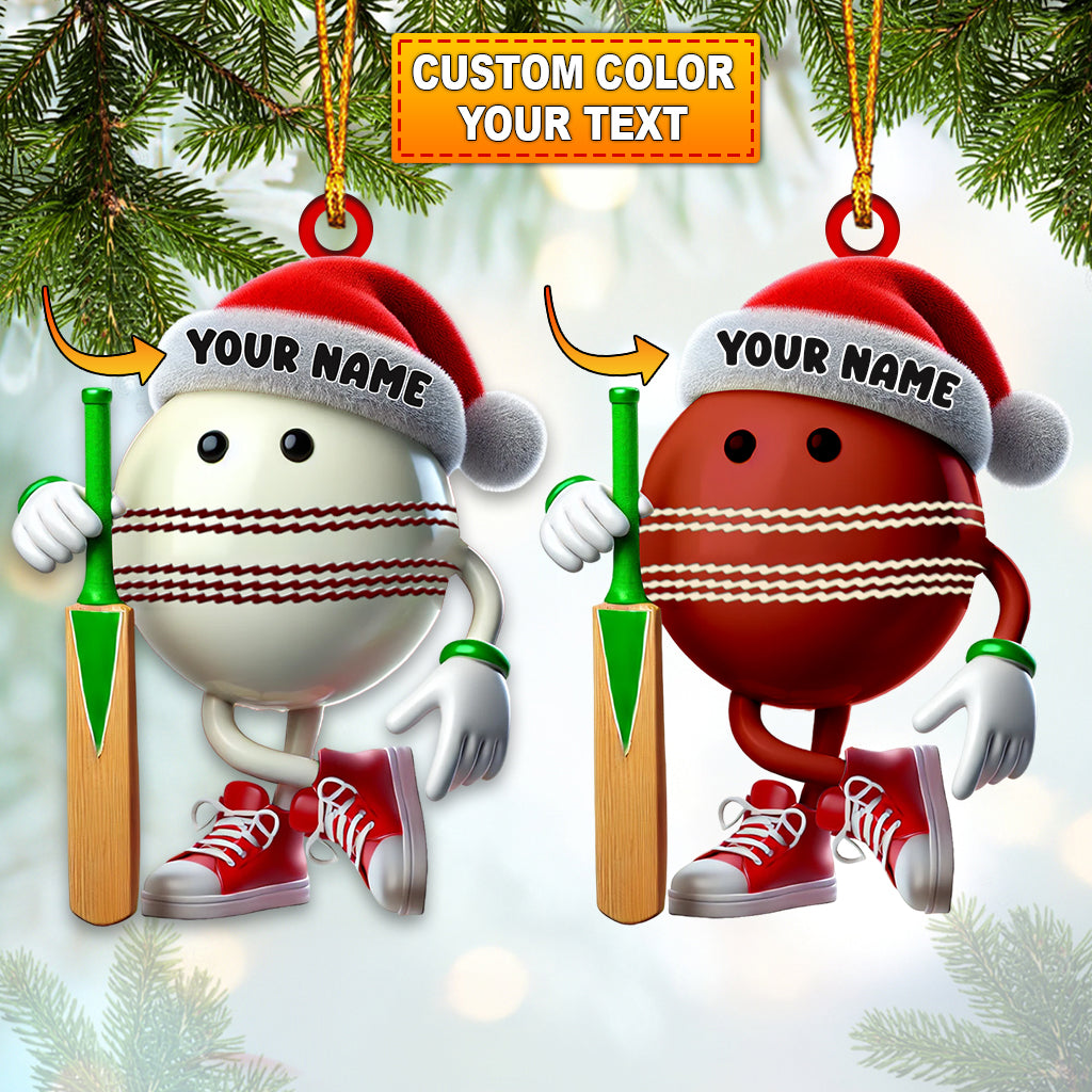 Cricket Ball Christmas Ornament, Personalized Ornament – SmilingGifts