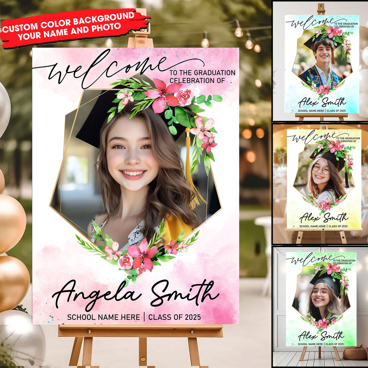 Welcome To Celebration Custom Party Welcome Sign - Personalized Gradua ...