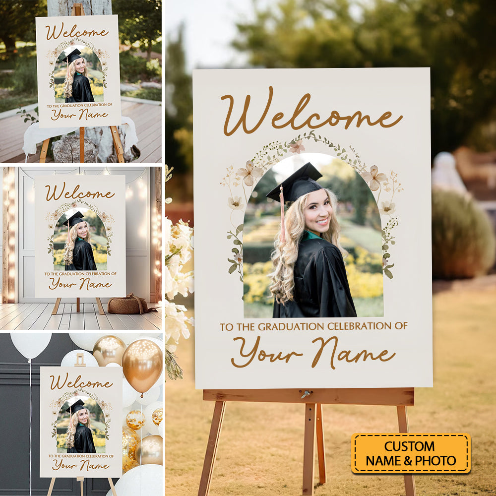 Welcome To Celebration Custom Party Welcome Sign - Custom Photo And Te ...