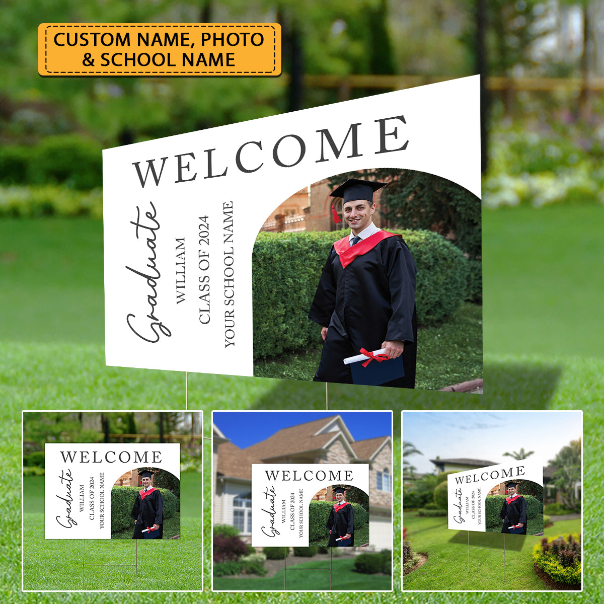 Welcome Graduate, Custom Photo And Texts Graduation - Personalized Law ...