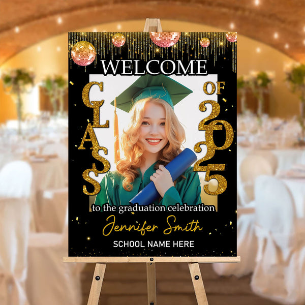 Welcome To Celebration Custom Party Welcome Sign - Personalized Gradua ...