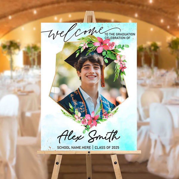 Welcome To Celebration Custom Party Welcome Sign - Personalized Gradua ...