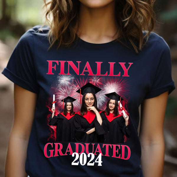 Finally Graduated 2024, Custom Photo And Background Graduation - Gift ...