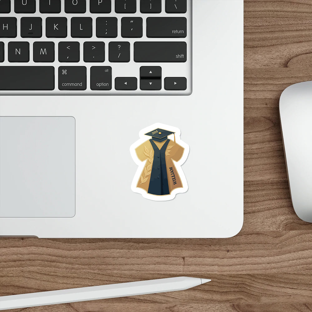Graduation Regalia - Custom Name And Year - Personalized Sticker, Gift ...
